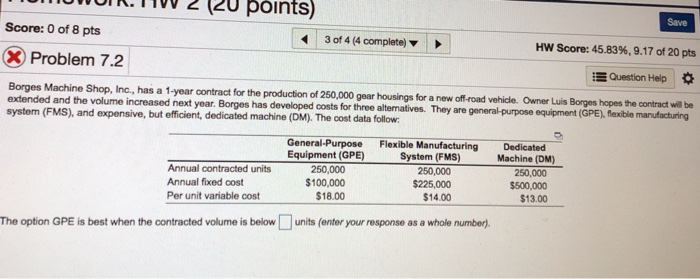 Solved 2u points) Save Score: 0 of 8 pts 3 of 4 (4 complete) | Chegg.com