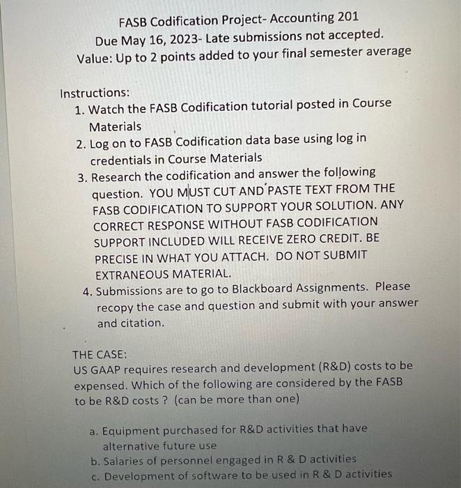 Solved FASB Codification Project- In 2. Log on to FASB | Chegg.com