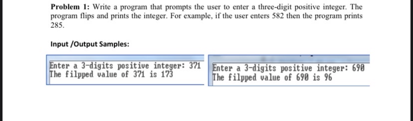 Solved Problem 1 Write A Program That Prompts The User To 3125