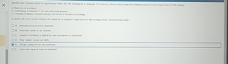 Solved Identify how changes within an organization affect | Chegg.com