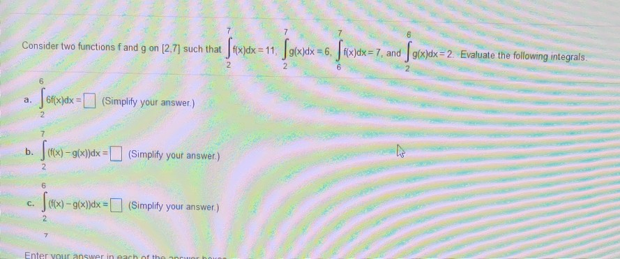 Solved 7 Consider two functions f and gon (2.7] such that | Chegg.com