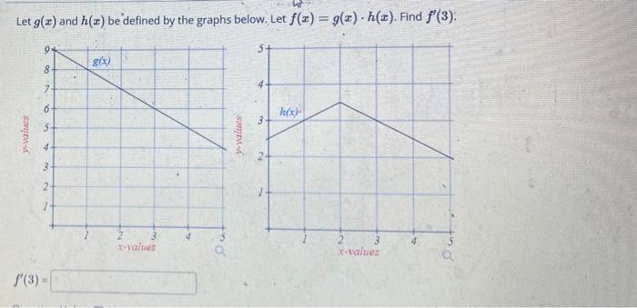 Solved Let g(x) and h(x) be defined by the graphs below. Let | Chegg.com