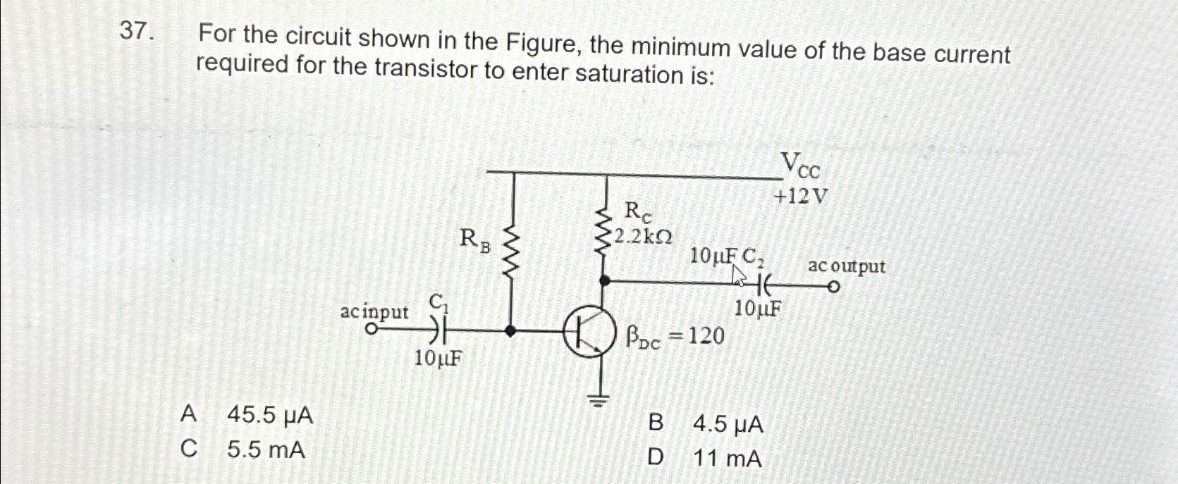 Solved For the circuit shown in the Figure, the minimum | Chegg.com