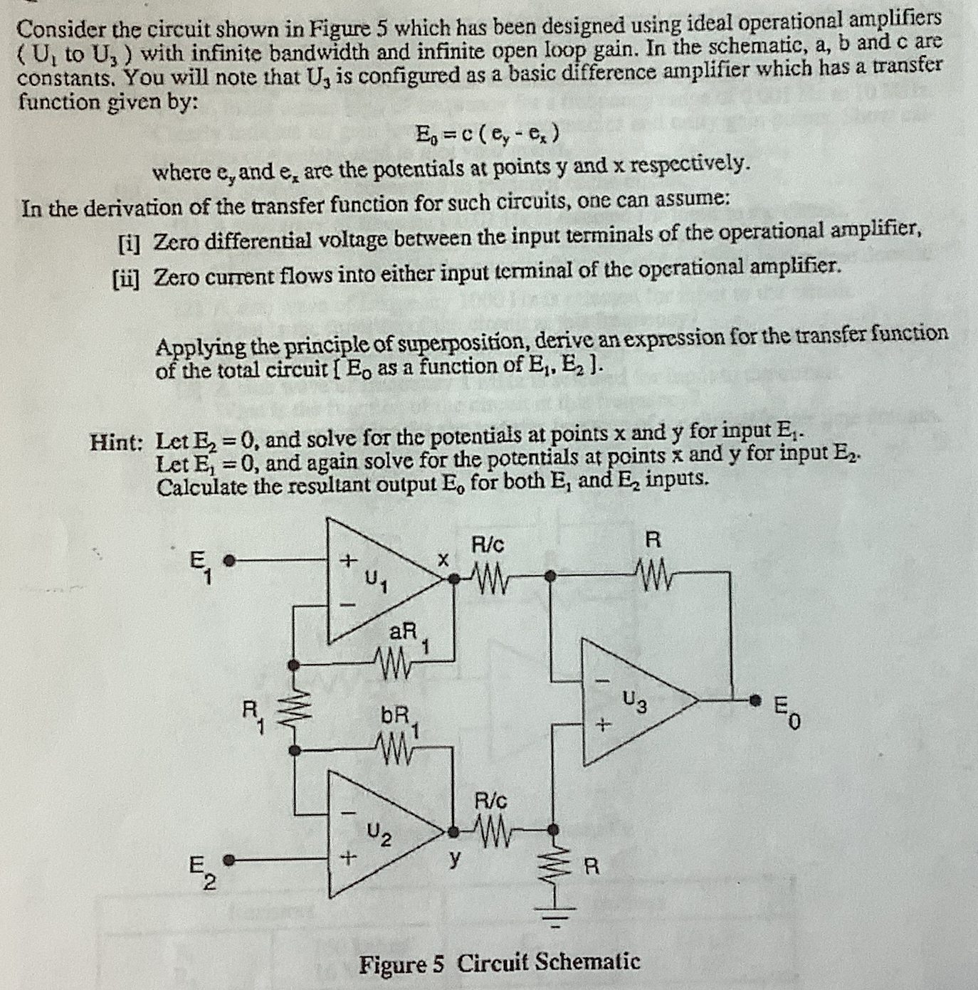 Solved Consider the circuit shown in Figure 5 ﻿which has | Chegg.com