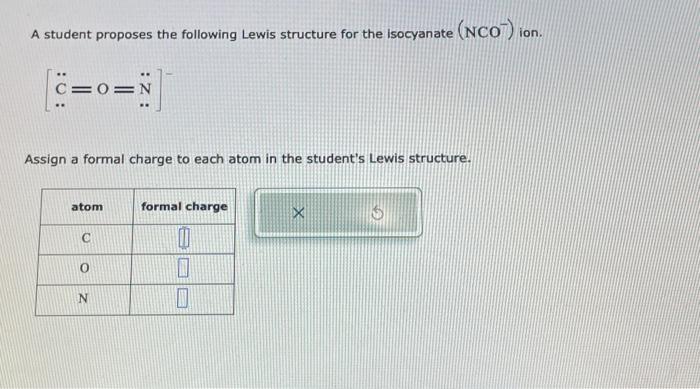 Solved A student proposes the following Lewis structure for | Chegg.com