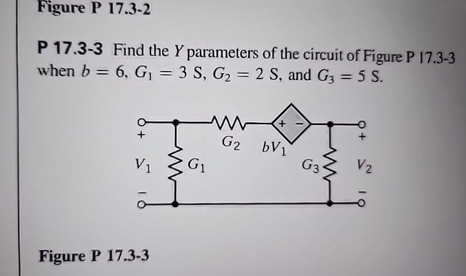 Figure P 17.3-2P 17.3-3 ﻿Find the Y ﻿parameters of | Chegg.com