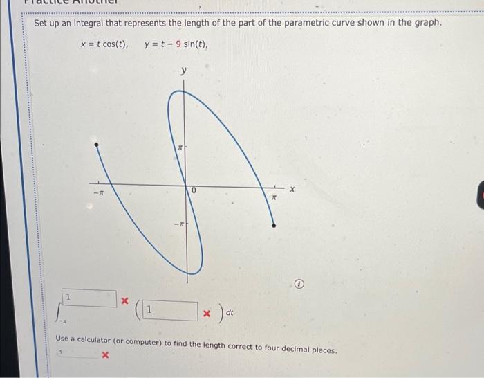 Solved Set up an integral that represents the length of the | Chegg.com