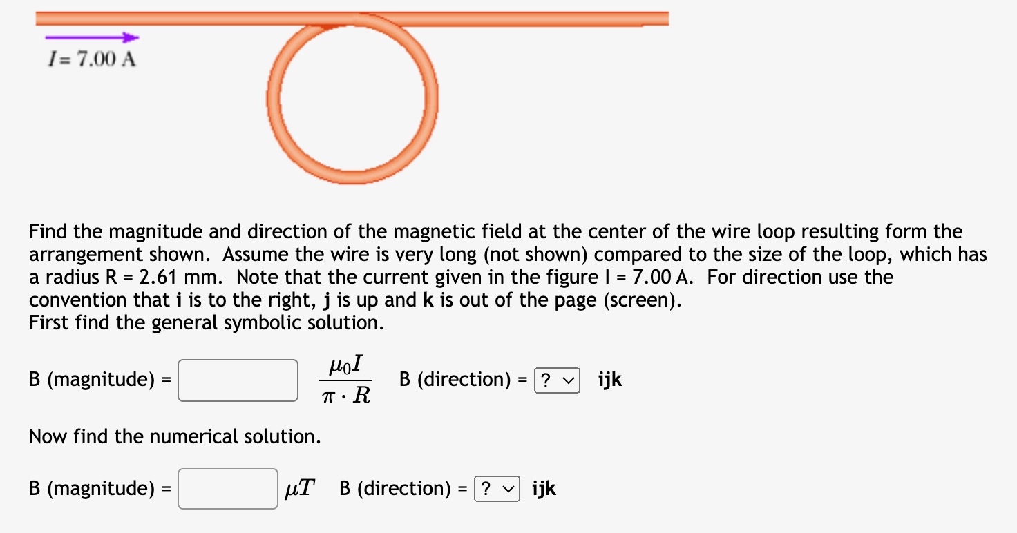 Solved )=(7.00(A)Find the magnitude and direction of the | Chegg.com