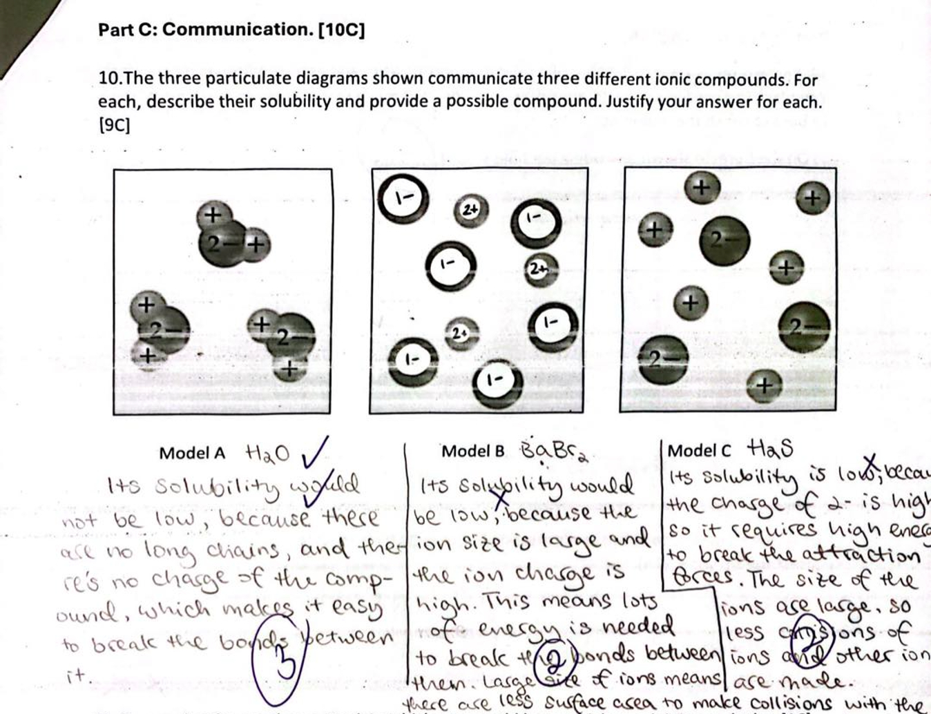 Solved Part C: Communication. [10C]10.The three particulate | Chegg.com