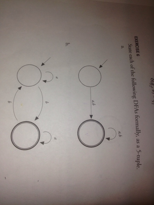 Solved 019202 EXERCISE 6 State each of the following DFAs | Chegg.com