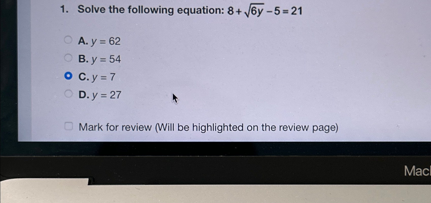 Solved Solve the following equation: | Chegg.com