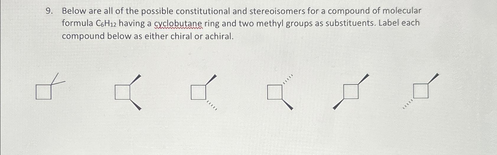 Solved Below are all of the possible constitutional and | Chegg.com
