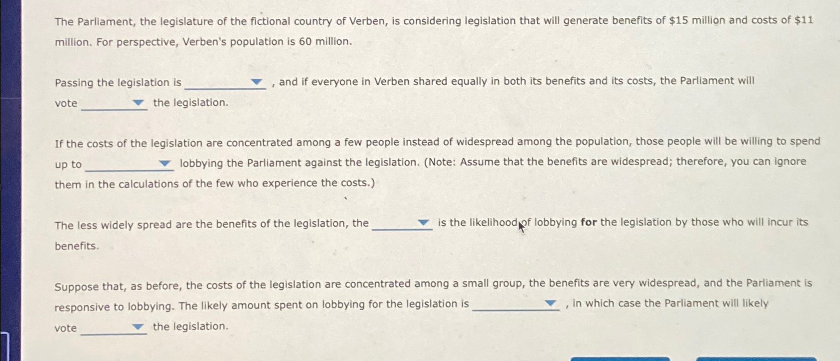 Solved The Parliament, the legislature of the fictional | Chegg.com
