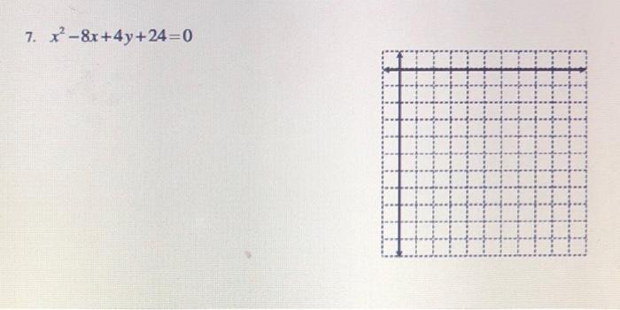 Solved 7. XP-8x+4y+24=0 | Chegg.com