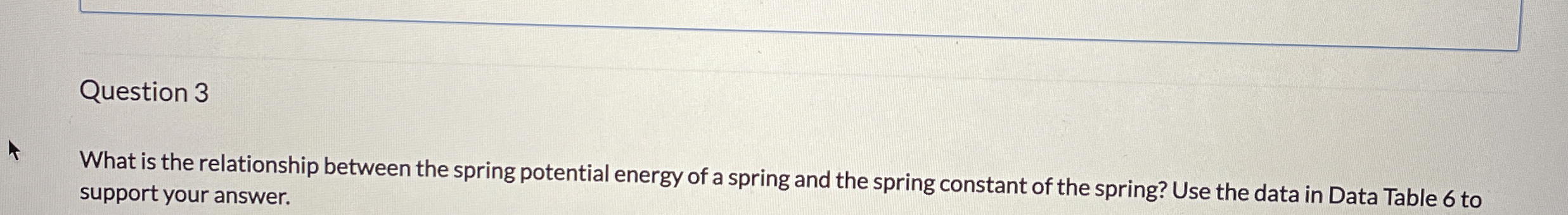 Solved Question 3What is the relationship between the spring | Chegg.com