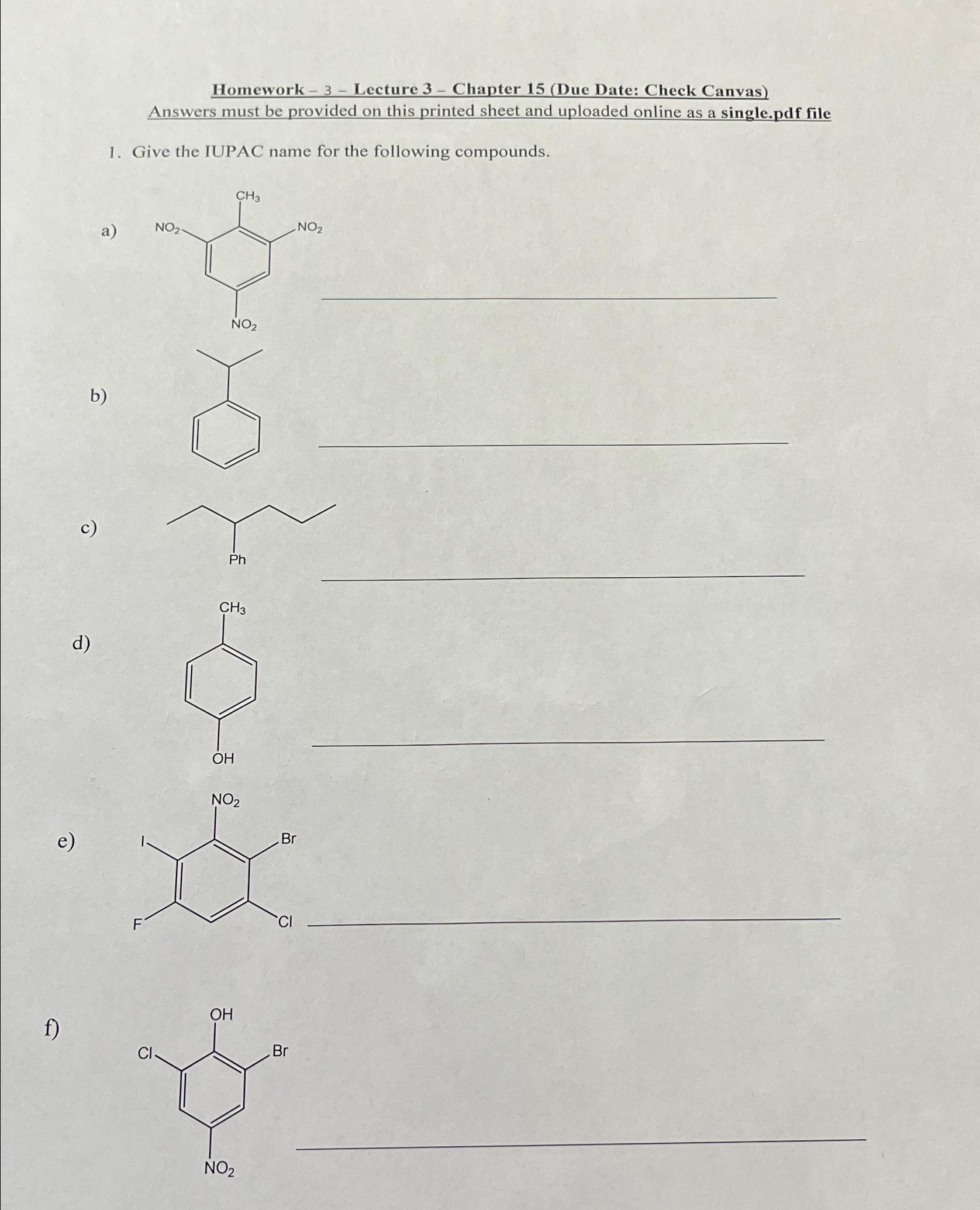 Solved Homework - 3 - ﻿Lecture 3 - ﻿Chapter 15 (Due Date: | Chegg.com