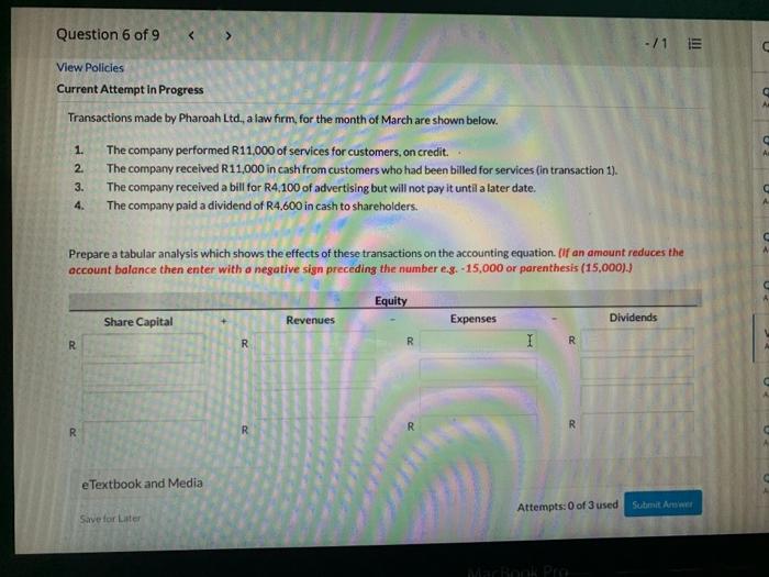 Solved Hw 1 Question 6 of 9 --/1 E View Policies Current | Chegg.com