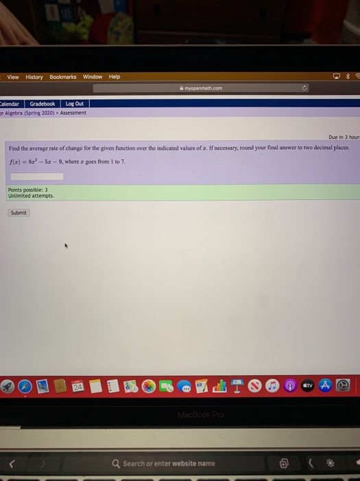 Solved dit View History Bookmarks Window Help myopenmath. | Chegg.com