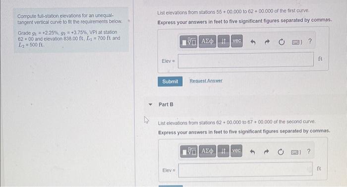 Solved Compute full-station elevations for an unequal- List | Chegg.com