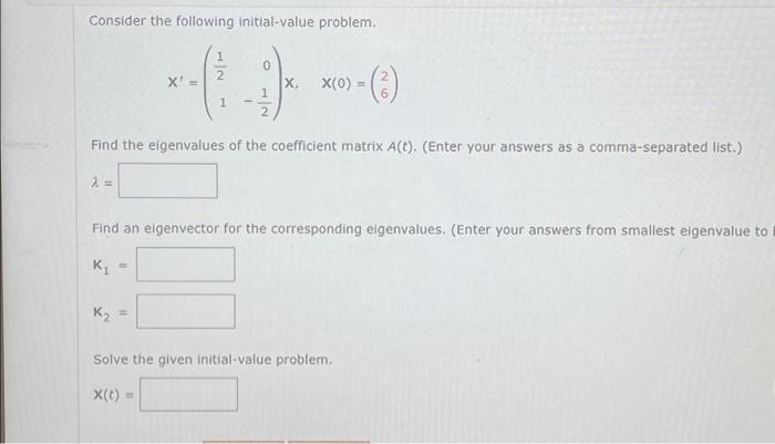 Solved Consider the following initial-value problem. 2 (+) | Chegg.com