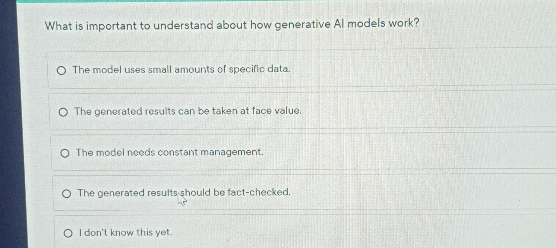 Solved What is important to understand about how generative | Chegg.com