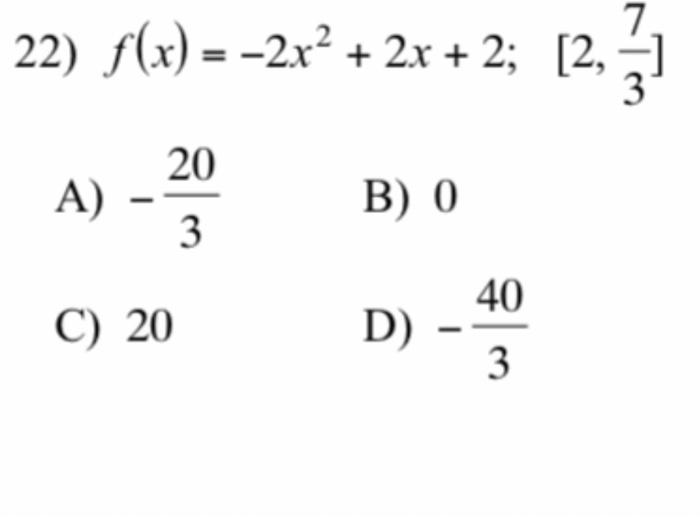 Solved For each problem, find the average rate of change of | Chegg.com