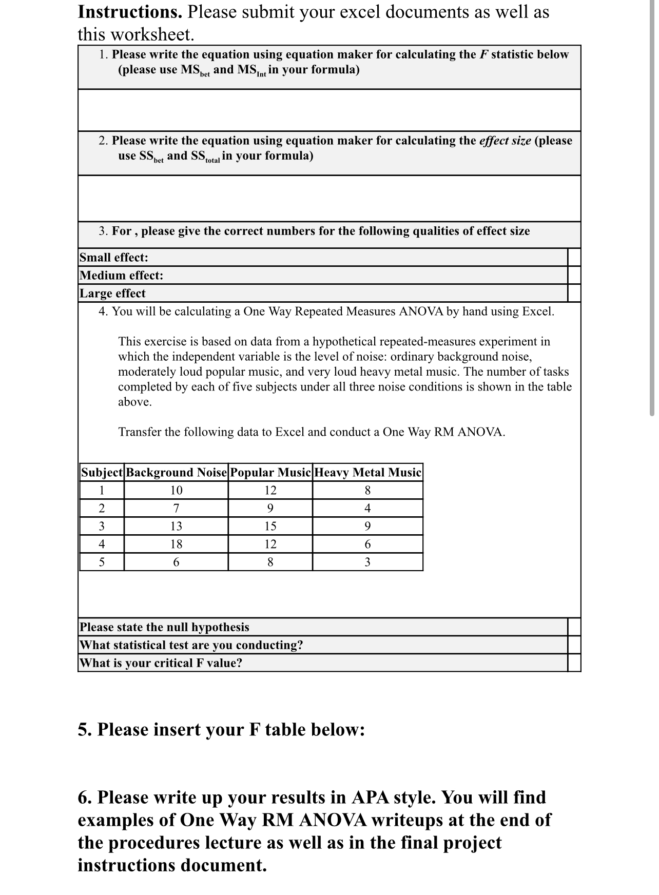 Solved Instructions. Please submit your excel documents as | Chegg.com