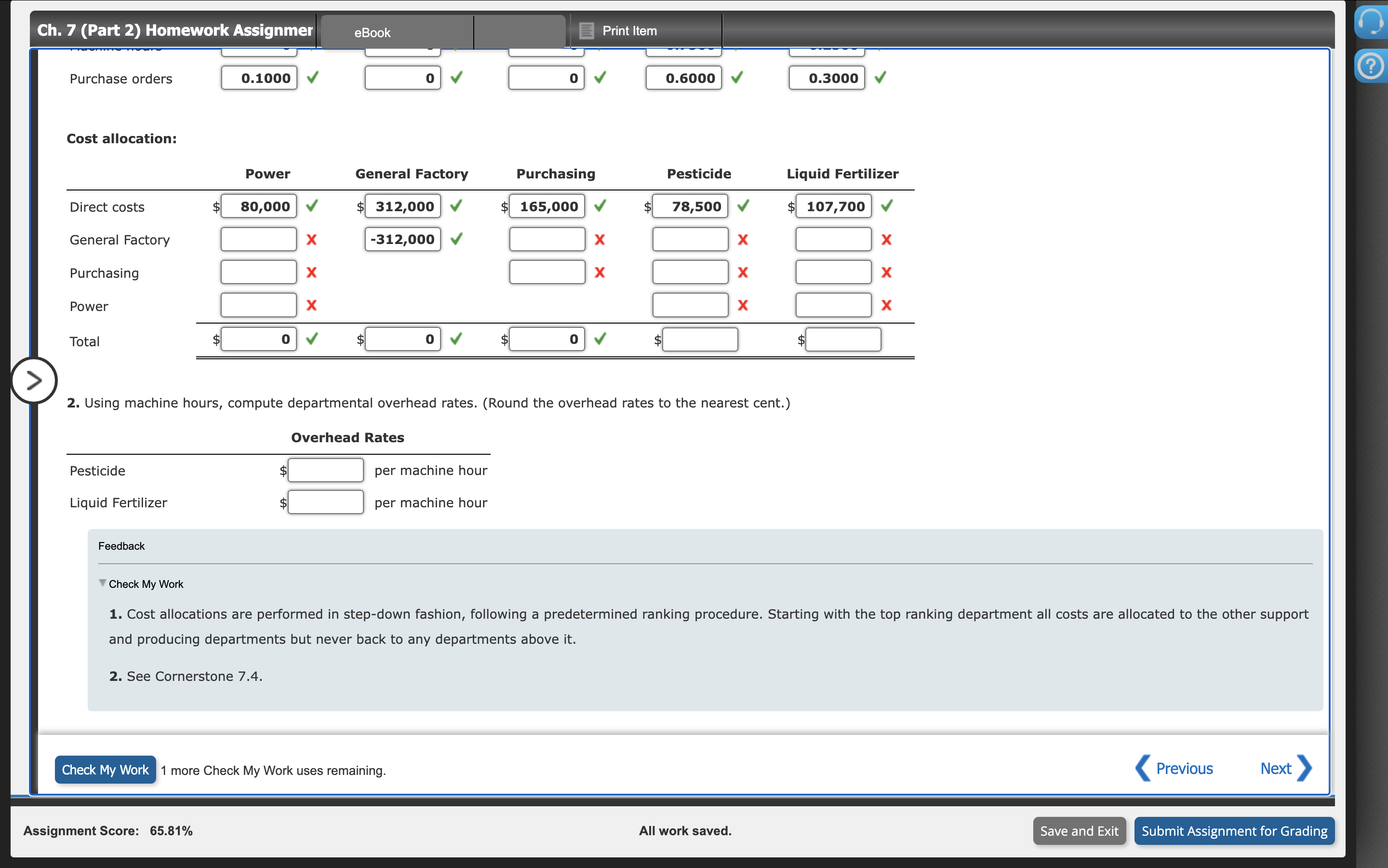 Solved Sequential Method Power, General Factory, and | Chegg.com