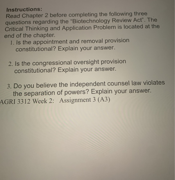 Solved Instructions: Read Chapter 2 before completing the | Chegg.com