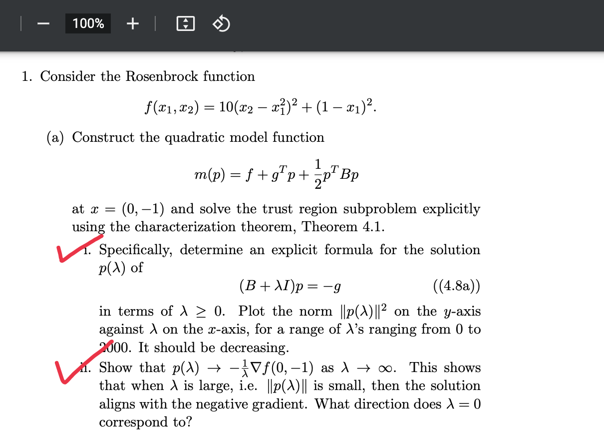 1. Consider the Rosenbrock function | Chegg.com