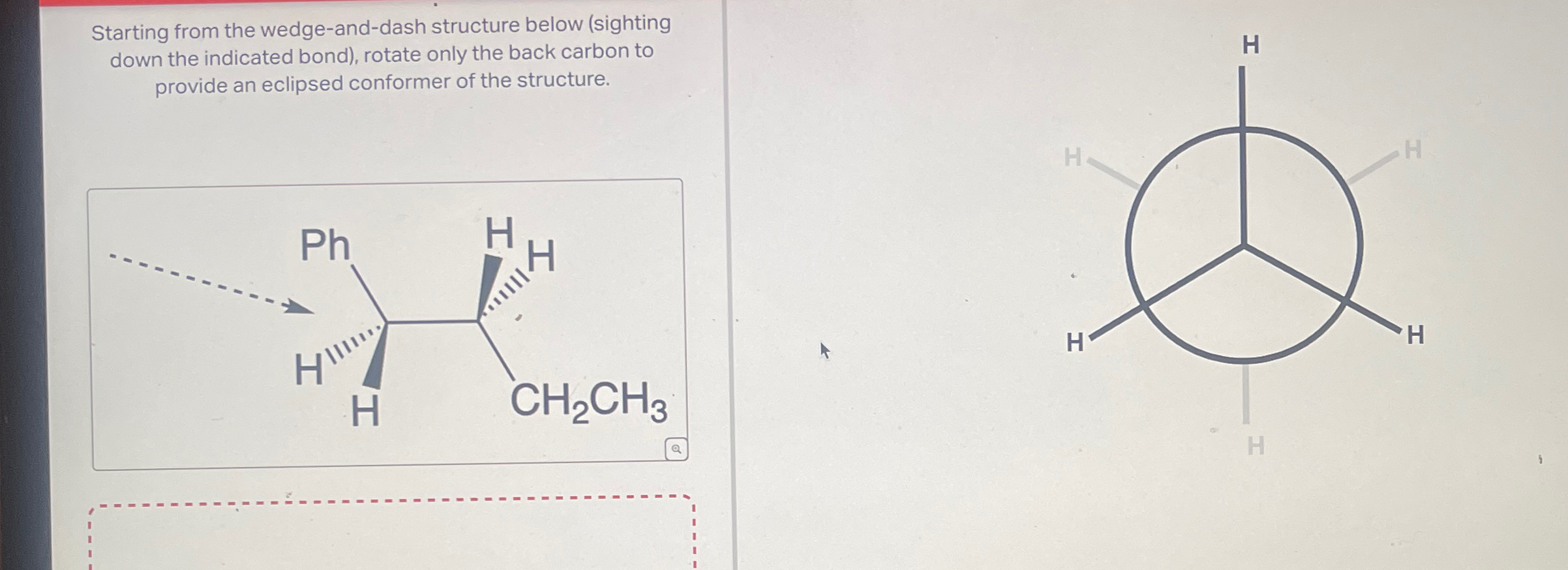 Solved Starting from the wedge-and-dash structure below | Chegg.com