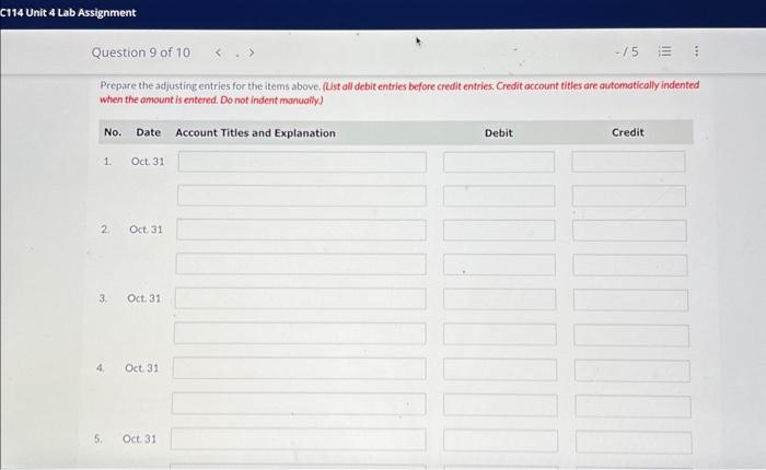 Solved Ac114 Unit 4 Lab Assignment Question 9 Of 10 The