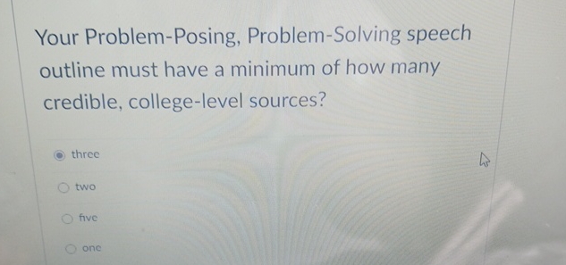 Solved Your Problem-Posing, Problem-Solving speech outline | Chegg.com