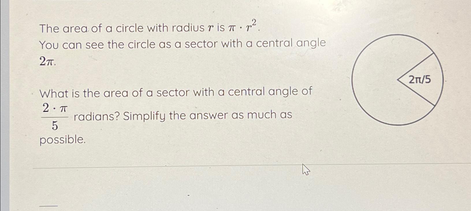 Solved The area of a circle with radius r ﻿is π*r2. ﻿You can | Chegg.com