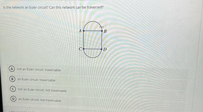 Solved Is the network an Euler circuit? Can this network can | Chegg.com Solved Is the network an Euler circuit? Can this network can | Chegg.com