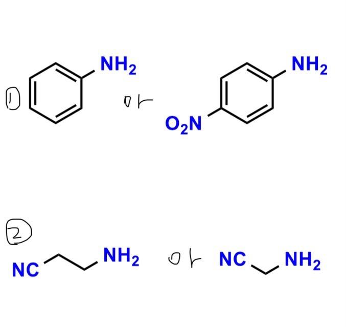 Solved NC NH₂ or O₂N NH2 0k NG NH₂ NH₂ | Chegg.com