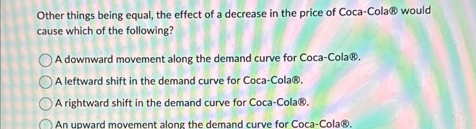 Solved Other things being equal, the effect of a decrease in | Chegg.com