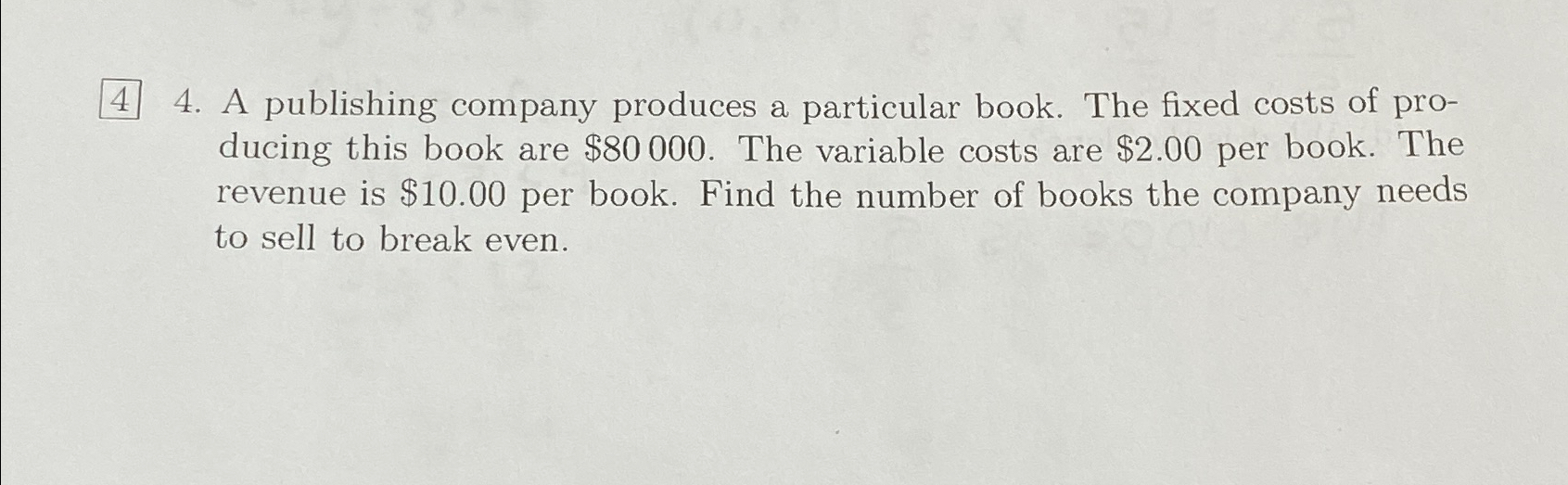 Solved 4 4. ﻿A publishing company produces a particular | Chegg.com