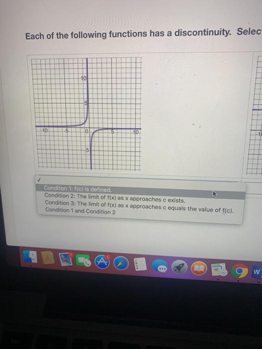 Solved Each of the following functions has a discontinuity. | Chegg.com