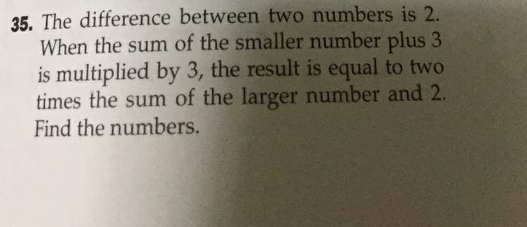 Solved 35. The difference between two numbers is 2. When the | Chegg.com
