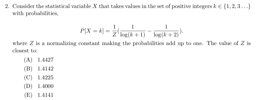 Solved Consider the statistical variable x ﻿that takes | Chegg.com