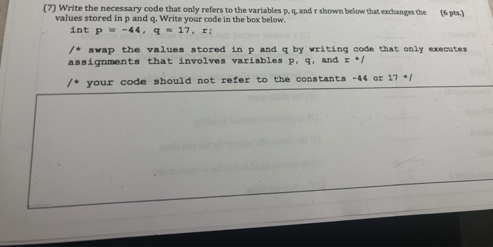 Solved (7) Write the necessary code that only refers to the | Chegg.com
