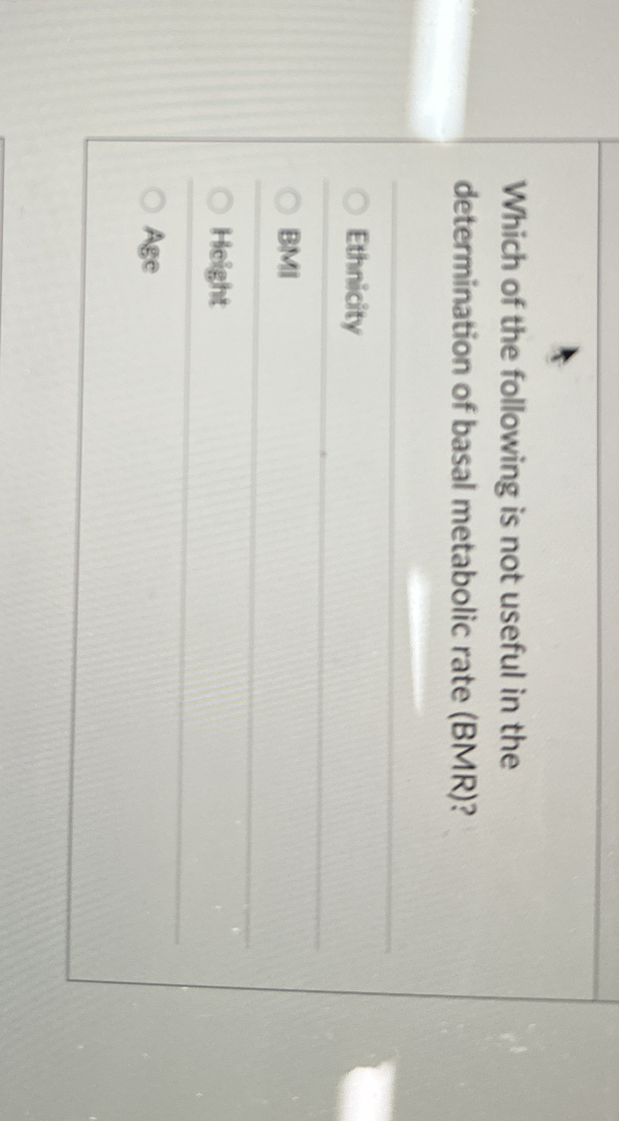 Solved Which of the following is not useful in the | Chegg.com