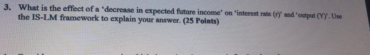 3. What is the effect of a 'decrease in expected | Chegg.com