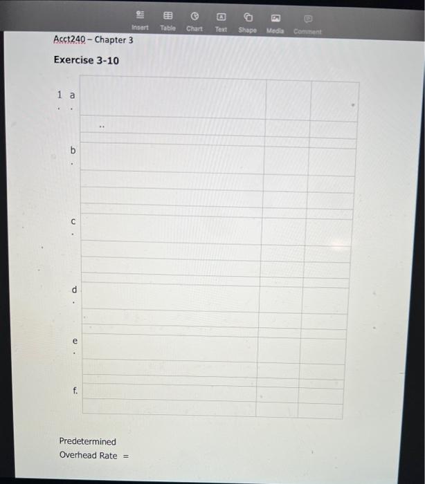 Solved Acct240 - Chapter 3 Exercise 3-10 1 a b c d e f. | Chegg.com