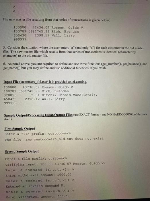 Solved Project Objectives . . . • Use file processing and | Chegg.com