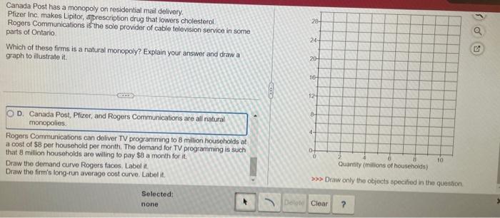 Solved Draw a graph to illustrate the question with the | Chegg.com