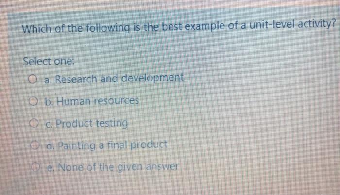 Solved Which of the following is the best example of a | Chegg.com