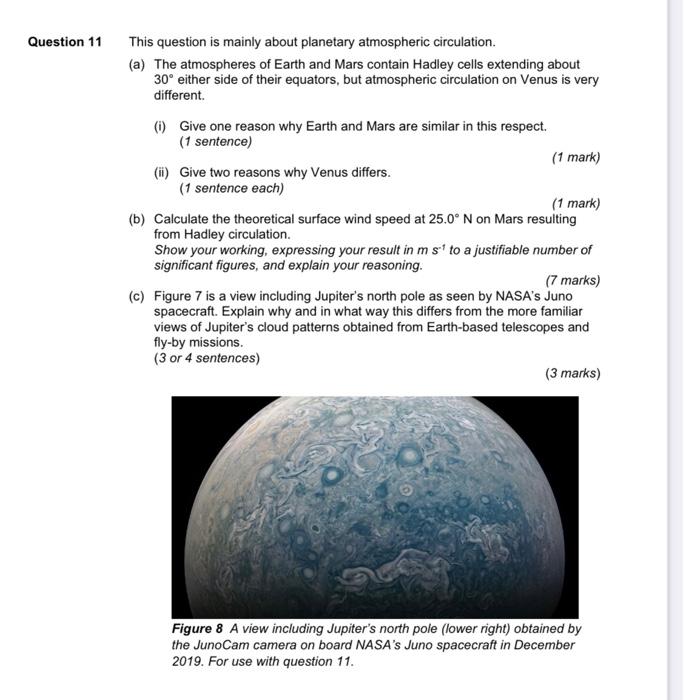 Solved Question 11 This question is mainly about planetary | Chegg.com