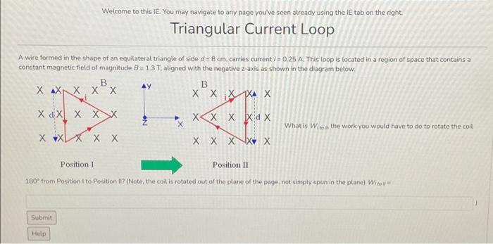 Solved A wire formed in the shape of an equilateral triangle | Chegg.com